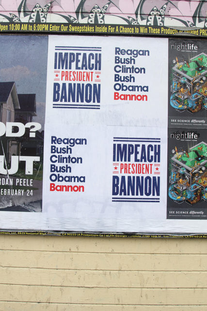 Protest Posters Take Aim at "President" Bannon - Mission Local