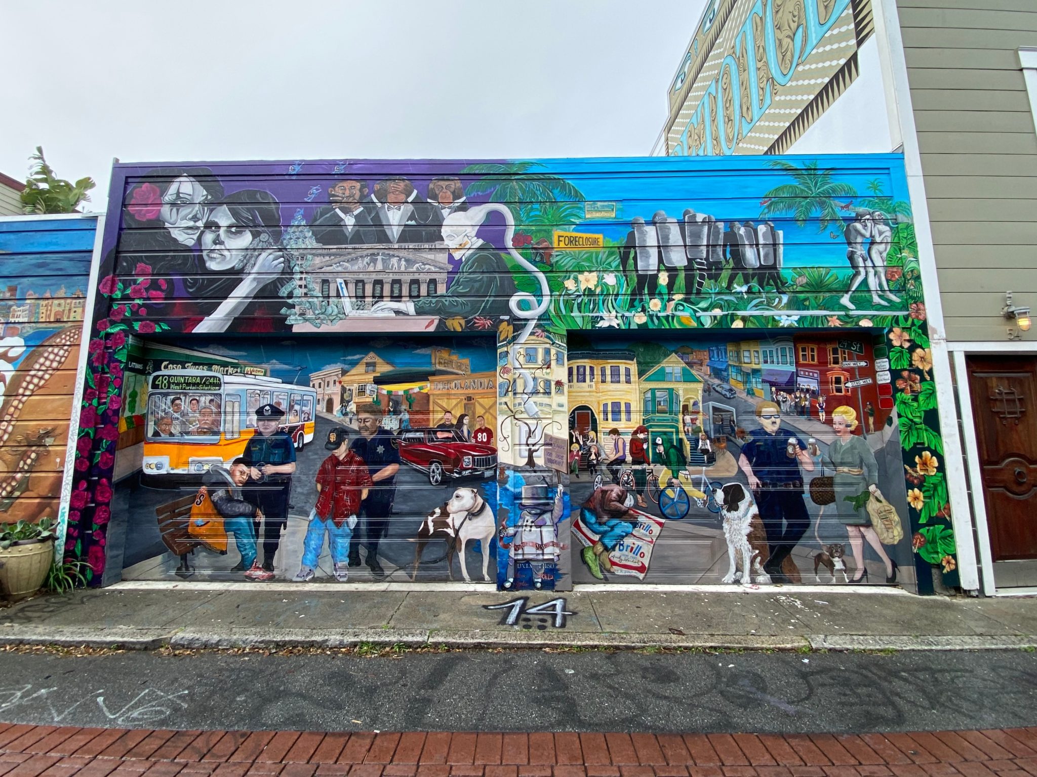 Lucia Gonzalez Ippolito, muralist, creates Lovers Lane